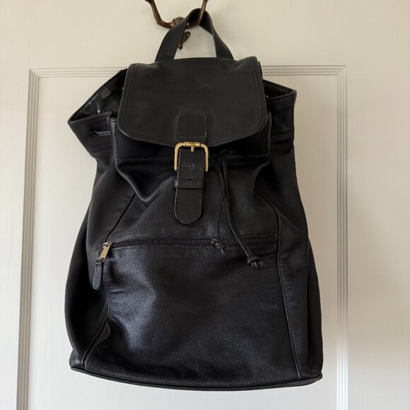 Coach | Bags | Coach Vintage Black Leather Backpack | Poshmark
